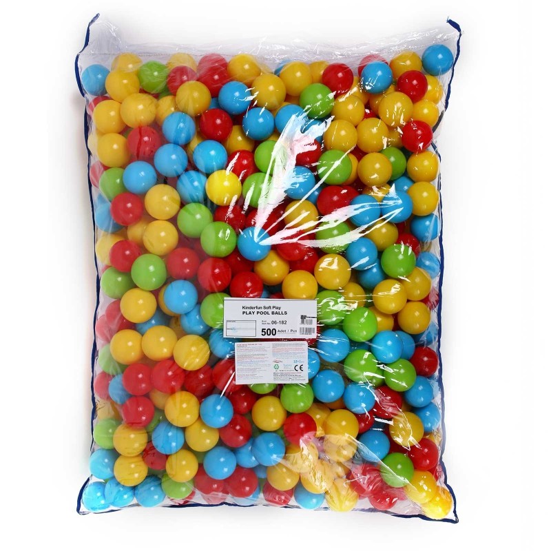 Set 500 Bile Colorate pentru Piscine » Kinderfun™ Soft Play România